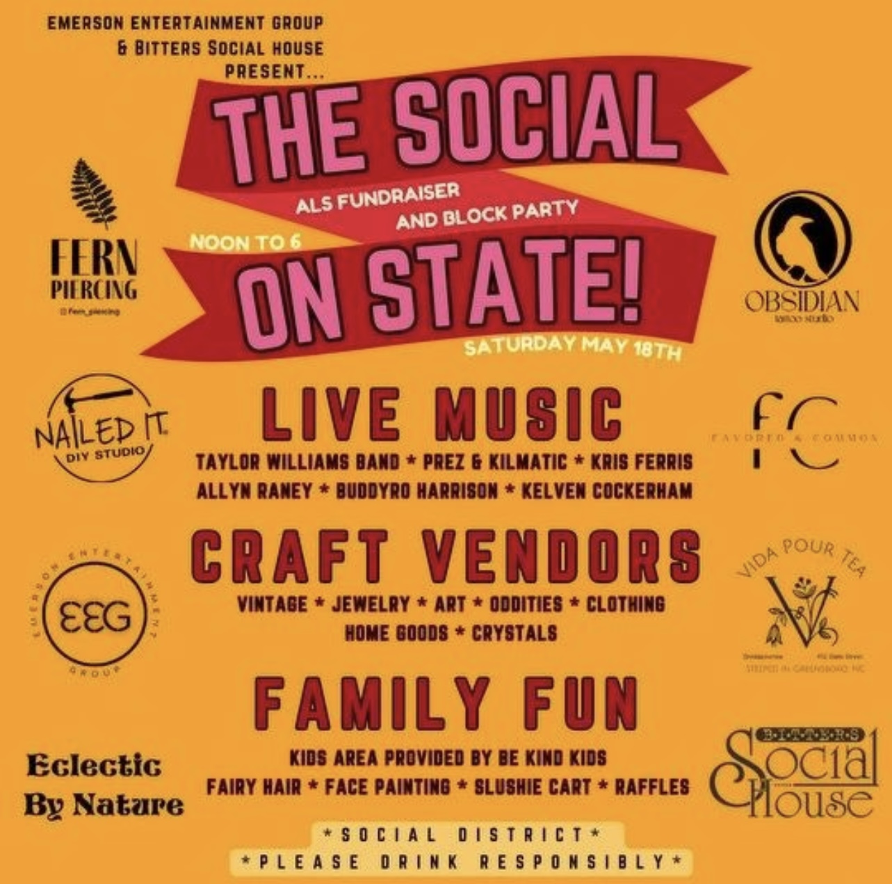 The Social on State ALS Fundraiser and Block Party